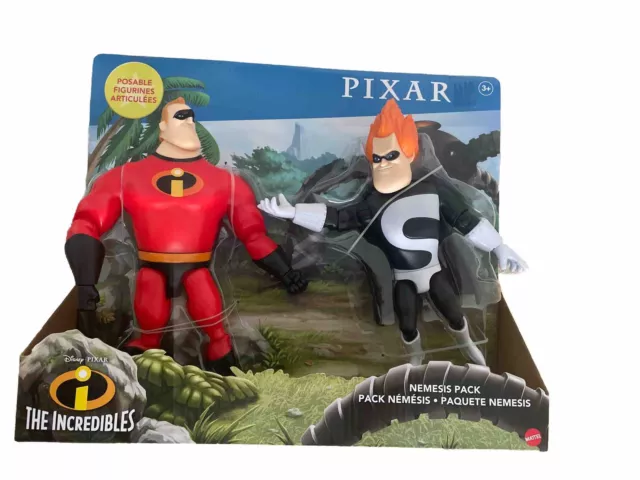 DISNEY PIXAR INCREDIBLES Nemesis Action Figure Pack - Syndrome & Mr ...