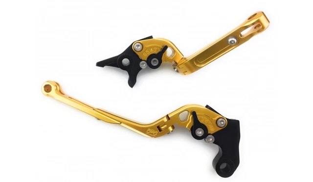 GOLD ADJUSTABLE FOLDABLE Brake Clutch Levers Pair BENELLI 251S 251 S ...