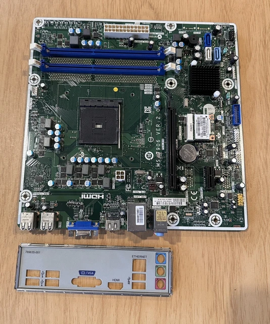 HP PAVILION 500 Socket FM2b DDR3 MicroATX Motherboard + I/O Shield ...