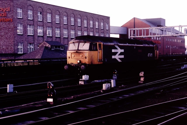 1988 BRITISH RAIL Diesel Loco 47411 Railway Slide Ref 3763 £2.00 ...