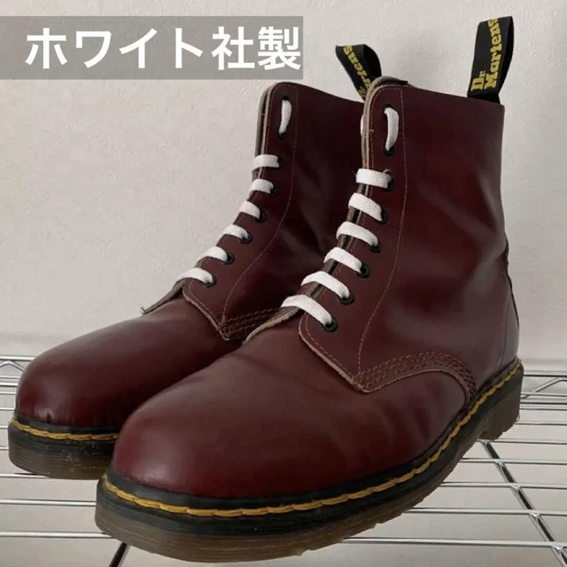 WHITE DR. MARTIN England Cherry Red Made In The Uk Uk9 £342.48 ...