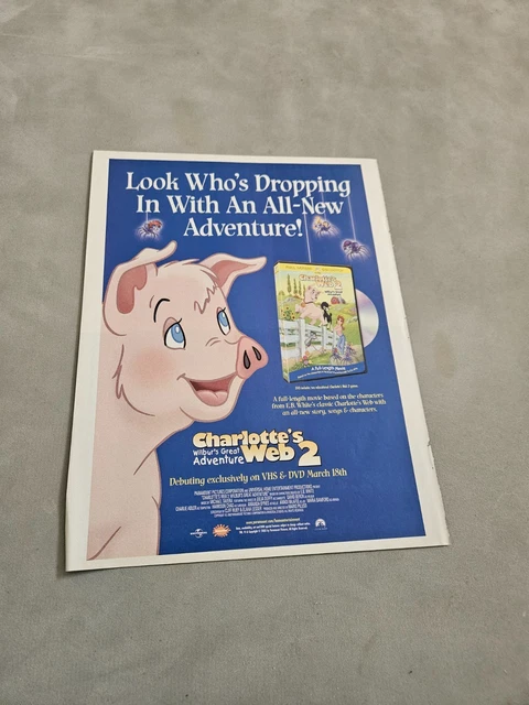 TPEEP454 MAGAZINE ADVERT 11X8" Charlotte's Web 2 - Wilbur's Great ...