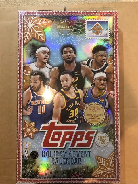 2025-26 TOPPS BASKETBALL Holiday Advent Calendar - SEALED CASE (8 Box ...