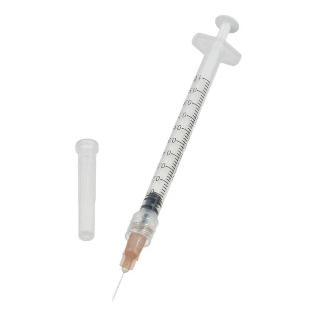 PLASTIC MANUAL PUSH Syringe 25Ga Feeding Device Straight Tip Needle £2. ...
