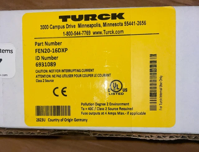 TURCK FEN20-16DXP MULTI protocol Integrated Ethernet Switch, I/O Module ...