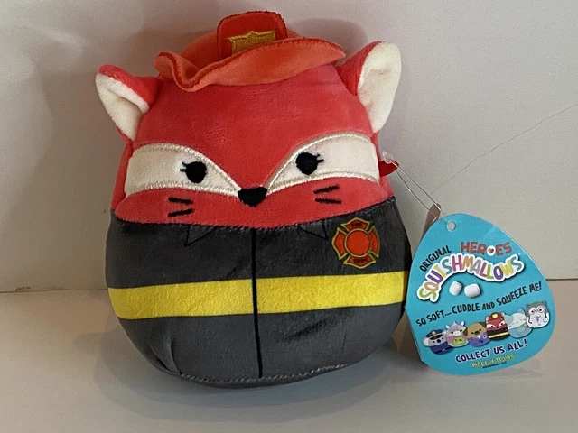 SQUISHMALLOW KELLYTOY HEROES Edition Fifi the Fox Fire Fighter 5” Plush ...
