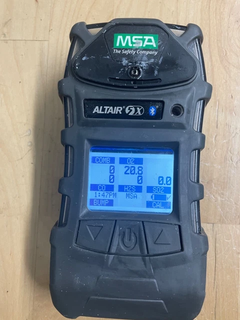 MSA ALTAIR 5X Bluetooth Color Gas Detector 5 Gas LEL O2 CO H2S SO2 ...