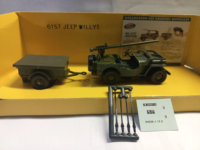 SOLIDO, 1/43, JEEP Willys 106mm French Army, Indochina, New, Ref 6157 £ ...
