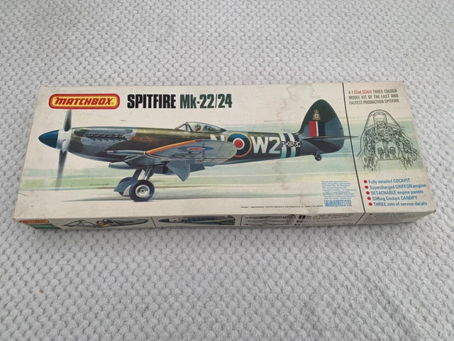 MATCHBOX SPITFIRE MK22/24 : 1/32 rare vintage model kit, late 70’s or ...