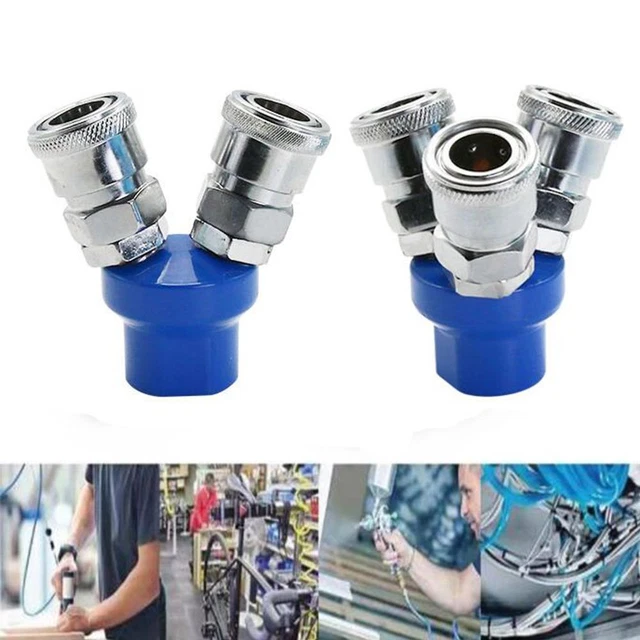 MANIFOLD FITTING COUPLING Quick Connect Multi Hose Coupler Air ...