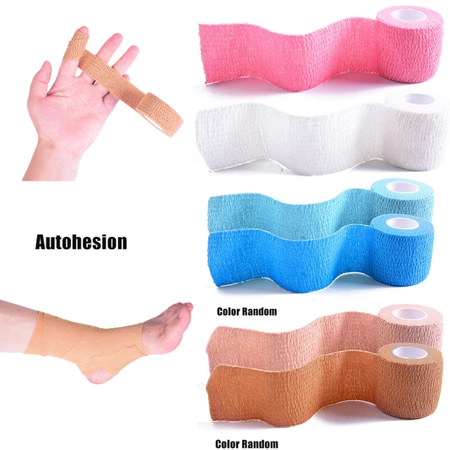 0.9IN-3.9IN ELASTIC COTTON Self-adhesive Bandage Exercise Finger Tape ...