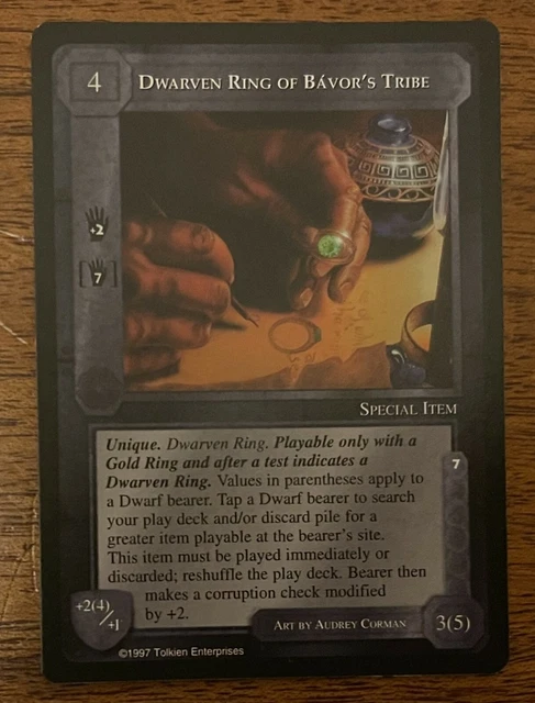 DWARVEN RING OF Bavor's Tribe - Lidless Eye - Middle-Earth CCG MECCG ...