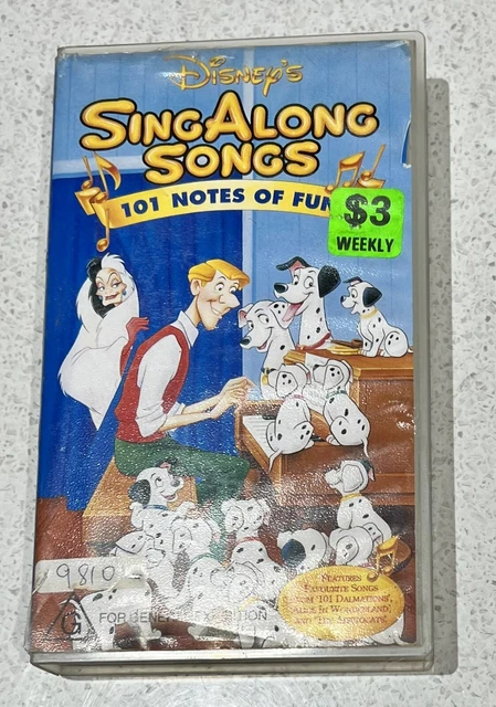 DISNEY'S SING ALONG Songs 101 Notes Of Fun Vhs Pal $16.00 - PicClick AU
