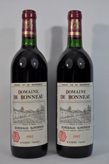 VIN - 2 Bouteilles Domaine de Bonneau - Grand vin de Bordeaux - 1982 ...