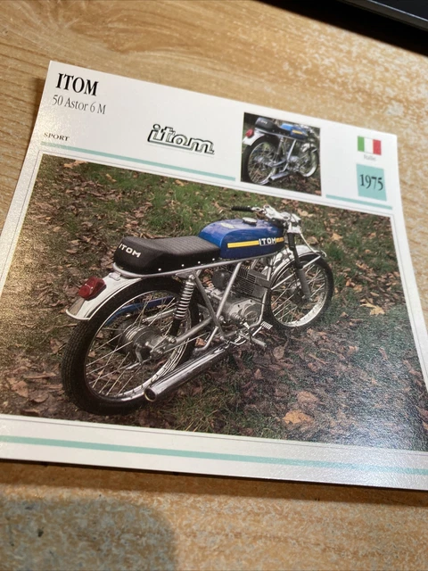 ITOM 50 ASTOR 6M 1975 fiche carte moto de collection Atlas Italie EUR 5 ...