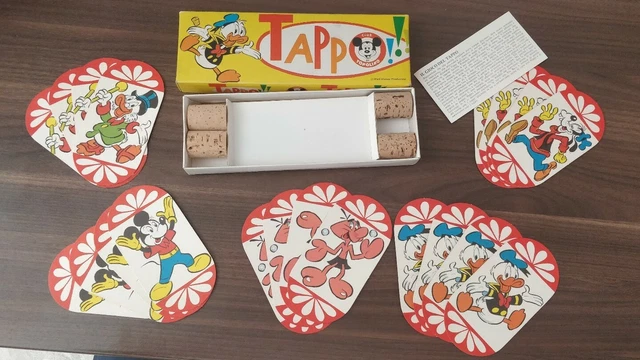 GIOCO DEL TAPPO DISNEY Club di TOPOLINO originale, completo di 4 tappi ...