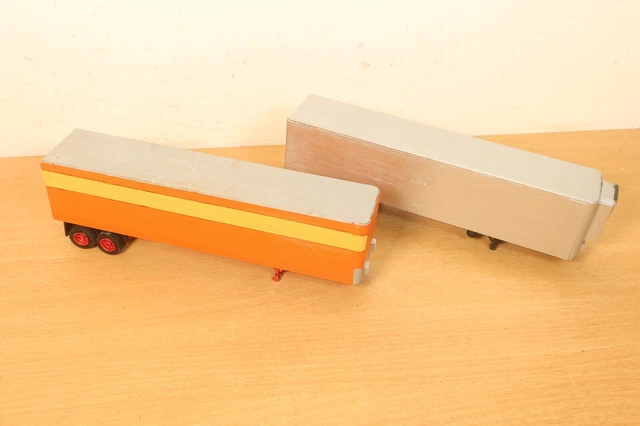 X2 LORRY TRAILERS Built Model Kits Plastic Diorama Layout Trucks Wagons ...