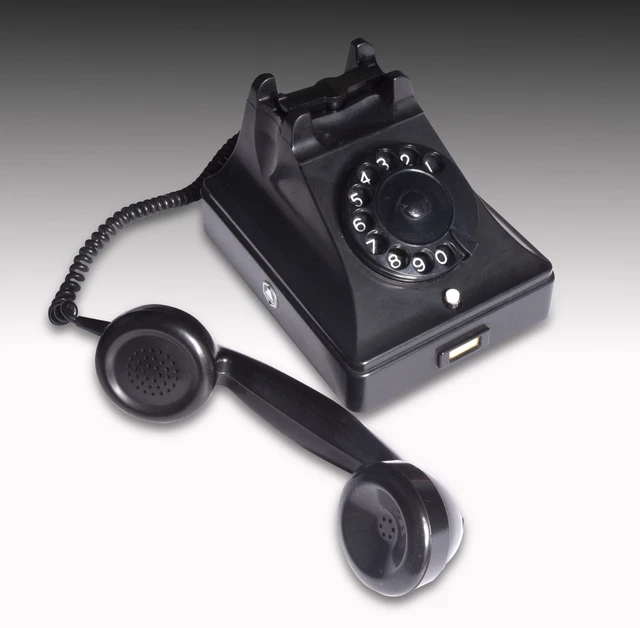 COLLECTABLE VINTAGE BLACK Bakelite Rotary Telephone (1940's from ...