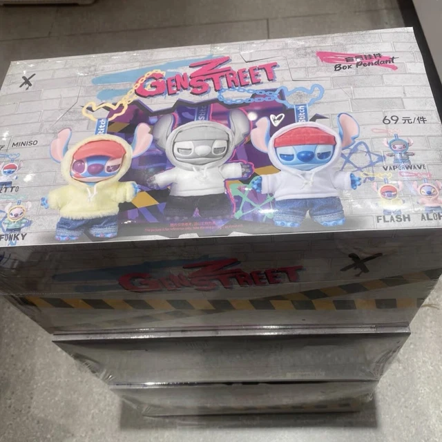 AUTHENTIC MINISO DISNEY Stitch Blind Box Genz Street Vinyl Plush Doll Pendant £119.99 - PicClick UK