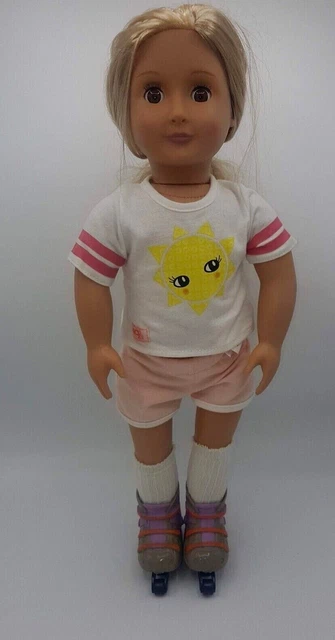 OUR GENERATION DOLL Phoebe in Sports Outfit with Inline Roller Blades ...