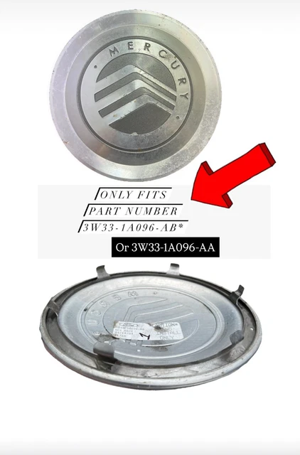 MERCURY GRAND MARQUIS Wheel Center Cap 3W33-1a096-AB Metal Hubcap 3W33 ...