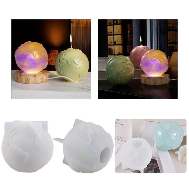GLOBE MOLD,3D EARTH Epoxy Resin Casting Mold for DIY Soap Scented $8.16 ...