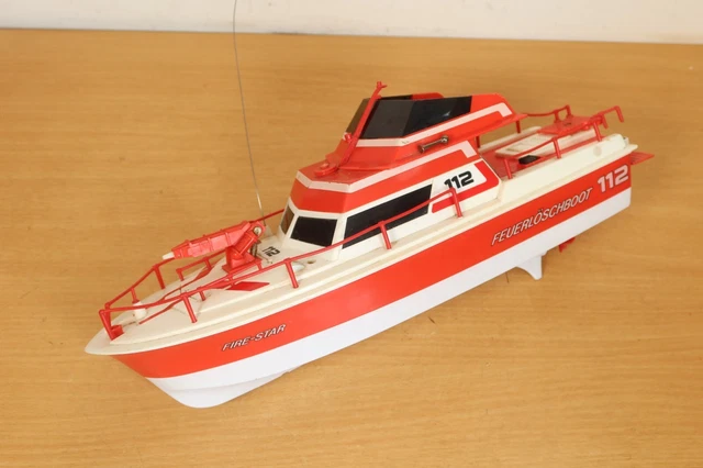 VINTAGE NIKKO FIRE Star FIRE RESCUE Team Cruiser Radio Controlled Boat ...