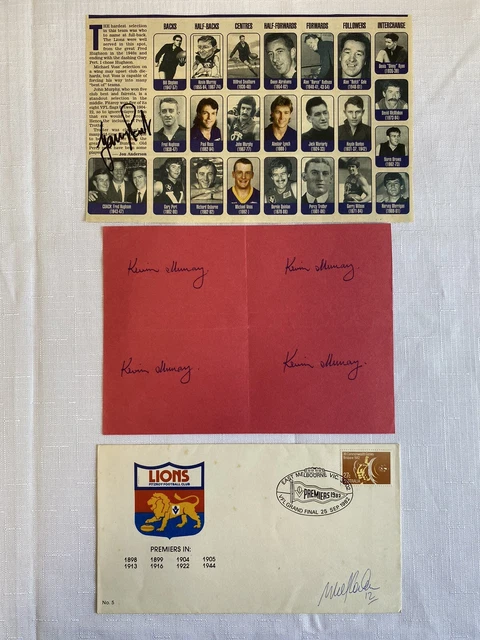GARRY PERT/MICHAEL CONLAN/KEVIN Murray Fitzroy Personally Signed ...