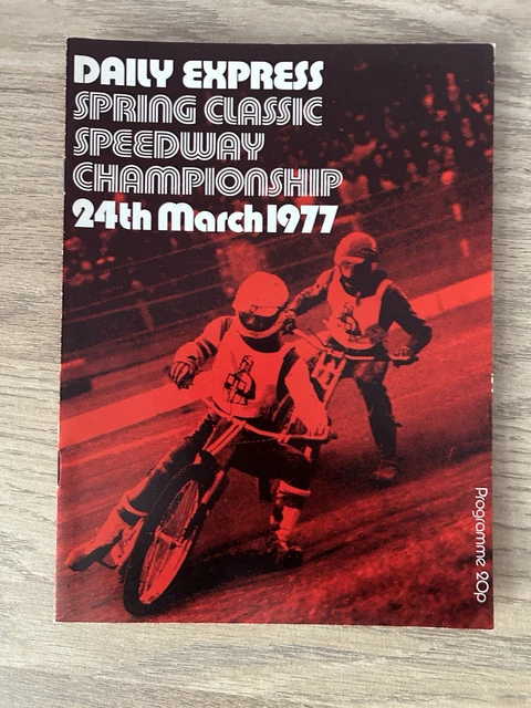 WIMBLEDON - DAILY Express Spring Classic Speedway Programme 24/03/77 £1 ...