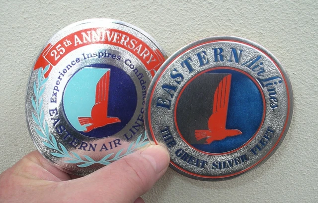 1950'S EASTERN AIR LINES 25th ANNIVERSARY Sticker Label Decal UNITED ...