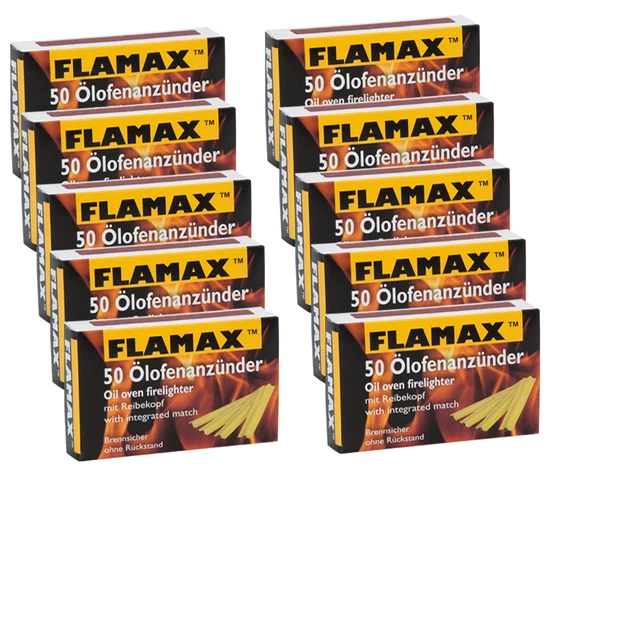 FLAMAX ALLUME-FEU 10 x 50 Pièce Système D'Allumage Briquets Poêle EUR ...