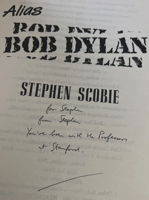 1991 ALIAS BOB DYLAN FIRMATO STEFEN SCOBIE COPIA RECENSIONE 2a Ed ...