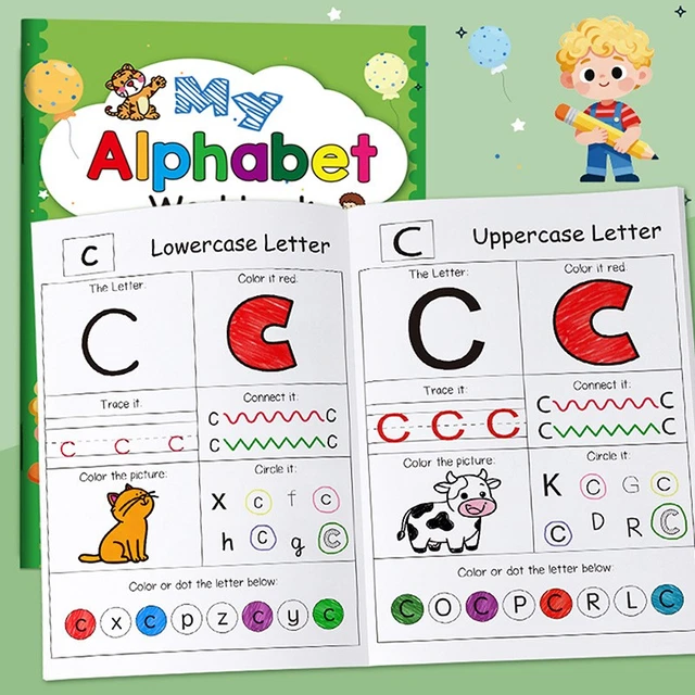 48 PAGES, A-Z Alphabet Exercise Book, Writing Practice,English Homework ...