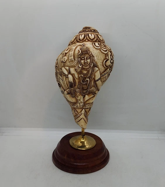 MASTER PIECE CRAFT Shiva Shankh Ritual Conch Shell Hindu Priest $376.28 ...