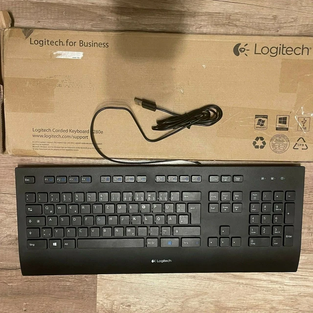 LOGITECH K280E KEYBOARD for Business, schwarz kabelgebundene Tastatur £ ...