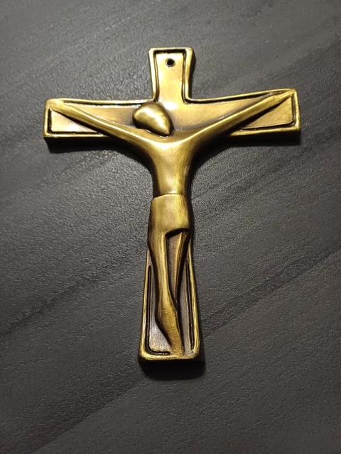 CROIX CRUCIFIX DESIGN moderniste en Bronze signée EUR 40,00 - PicClick FR