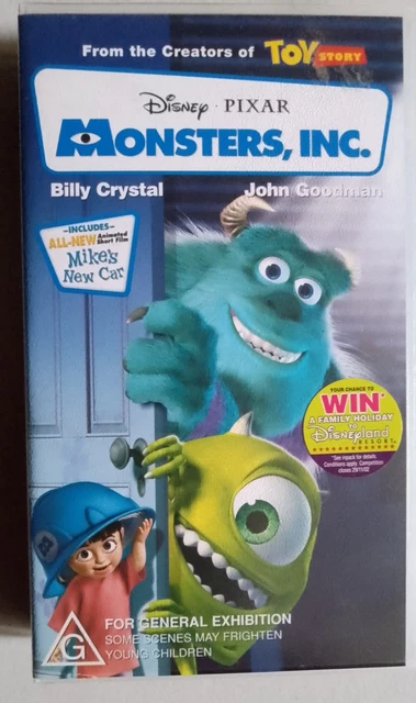 DISNEY PIXAR MONSTER'S Inc VHS Blue Tape + flyers Bonus features PAL ...
