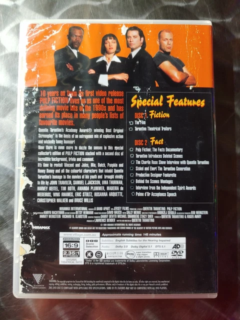 PULP FICTION (1994) - 2 Disk 10th Anniversary Collector's Edition ...