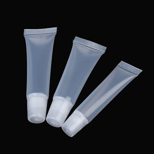 8/10/15ML EMPTY LIPSTICK Tube Lip Balm Soft Tube Squeeze Clear Lip ...