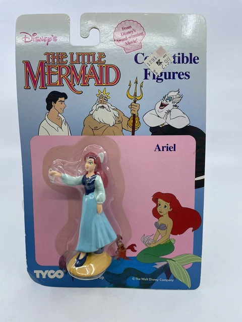 DISNEY VINTAGE LITTLE Mermaid Ariel Collectible Figure Tyco New On Card ...