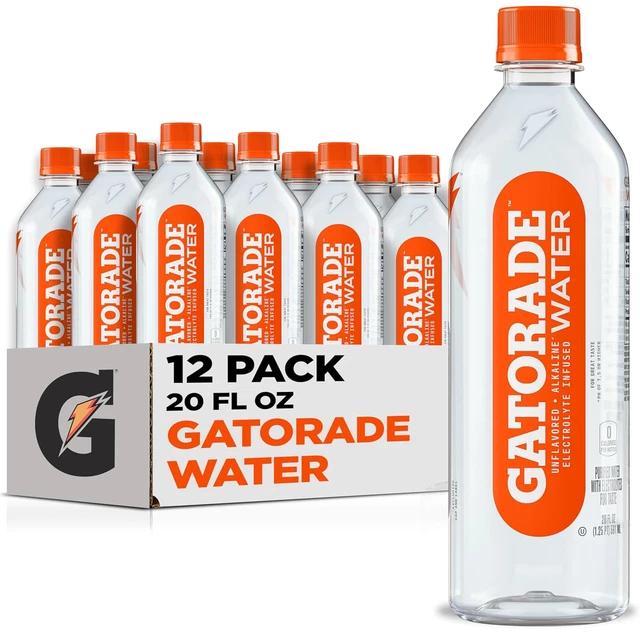 GATORADE WATER, UNFLAVORED, Electrolyte Infused for Great Taste ...