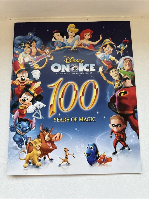 DISNEY ON ICE Program 100 Years Of Magic Book Disneys £9.99 - PicClick UK