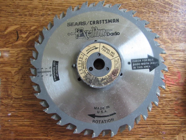 CRAFTSMAN SEARS EXCALIBUR 8 ADJ DADO BLADE CARBIDE 720 32708 49.99 PicClick
