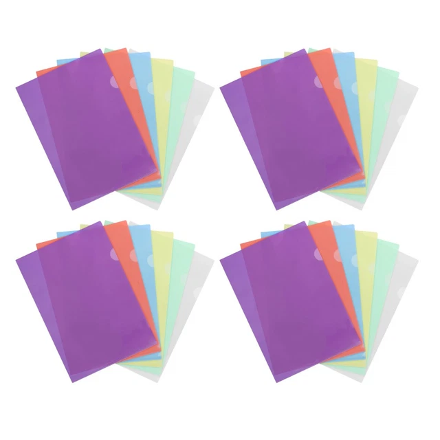 24 PCS FILING Folder Plastic Sleeve Document Holder File Envelopes $42. ...
