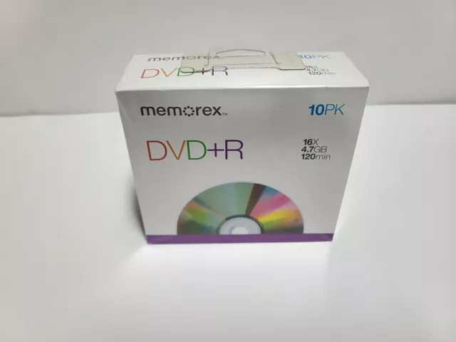 NEW MEMOREX 10-PACK DVD+R Recordable Discs 16X 4.7GB 120min $13.44 - PicClick CA