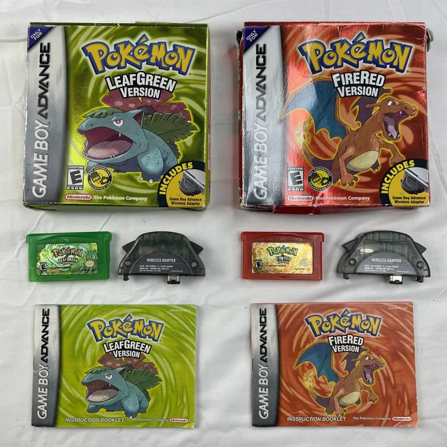 AUTHENTIC POKEMON FIRERED & LeafGreen In Original Box Game Boy Advance ...