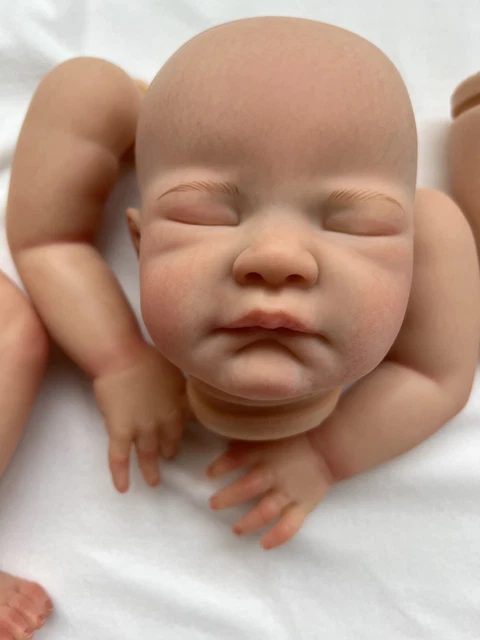 21& AUGUST SLEEPING Reborn Baby Doll Kit Cloth Body Parts Painted ...
