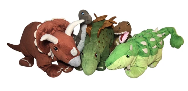 IKEA X 5 Dinosaur Jattelik Brontosaurus T-Rex Triceratops Plush Soft ...