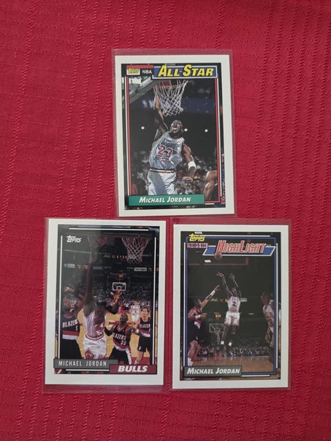 MICHAEL JORDAN LOT of 3 Cards 1991-92 Topps NBA - Base #200, All-Star ...