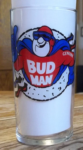 RARE VINTAGE 1991 Budweiser Beer Glass BUD MAN New Old Stock EX! £9.00 ...